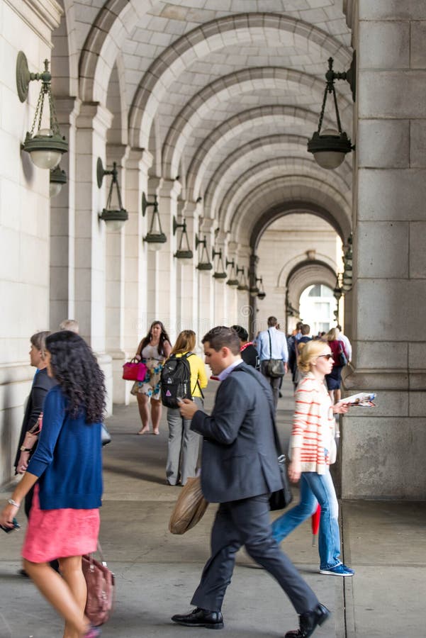 October 2, 2014: Washington, DC - People Traveling through Union ...