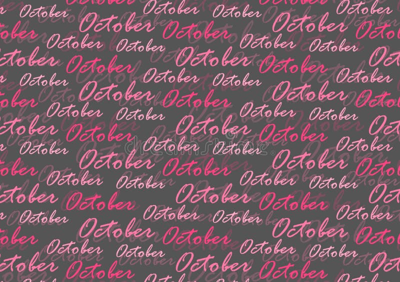 October Words Written in Writing for the Month of October Stock ...