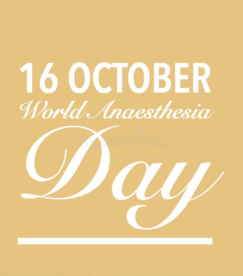16 October World Anaesthesia Day Stock Illustration - Illustration of ...
