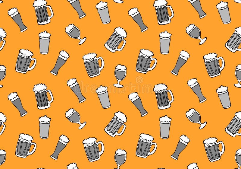 Octoberfest Seamless Beer Pattern for Fabrics and Wrapping Paper and ...