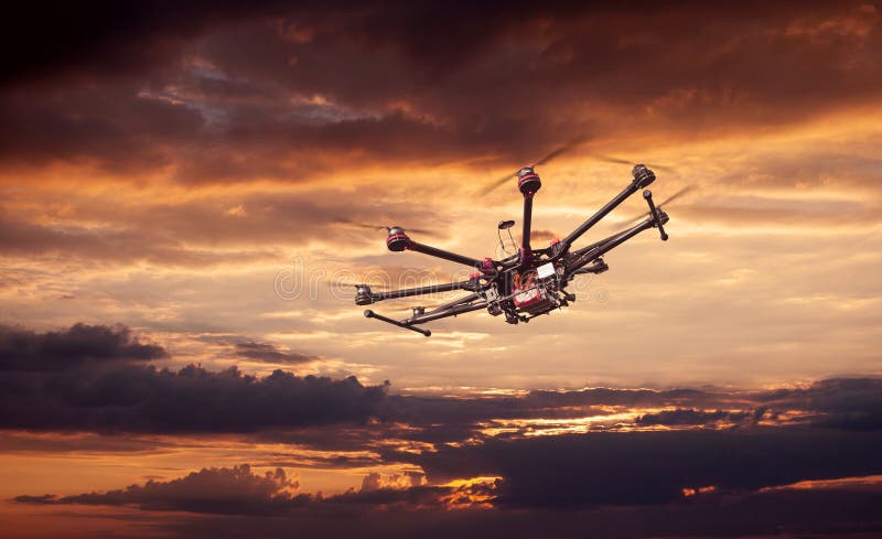 Octocopter, copter, drone stock image. Image of control - 61193635