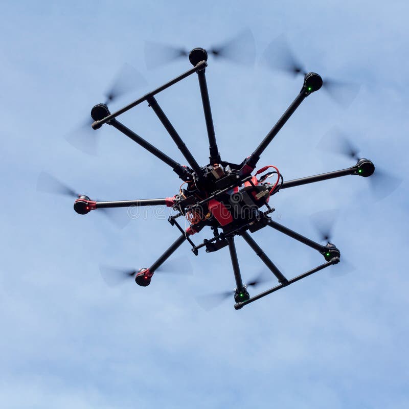Octocopter, copter, drone stock image. Image of camera - 61191291