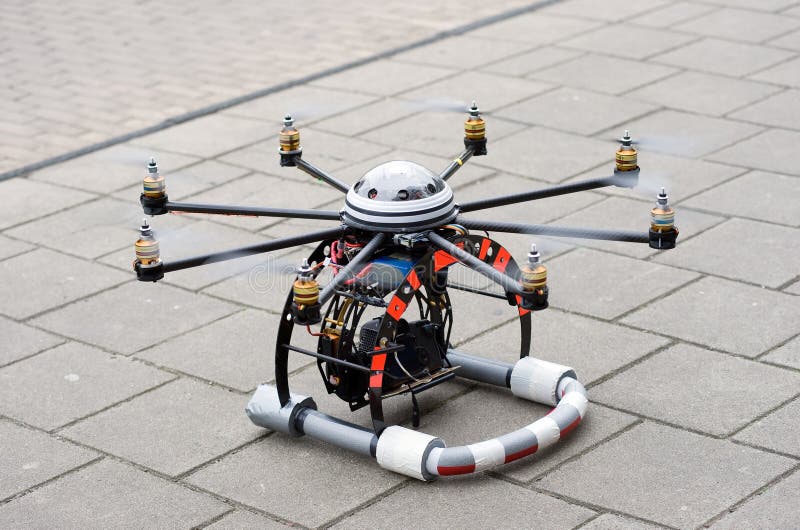 Octocopter take-off stock image. Image of drone, robot - 31171423