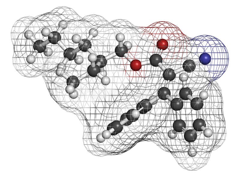 Octocrylene Sunscreen Molecule. Stock Illustration - Illustration of ...