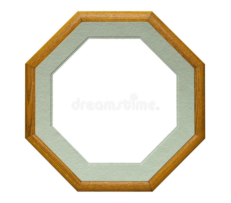 Octogonal Wood Picture Frame Stock Photo - Image of frame, wall: 19001974