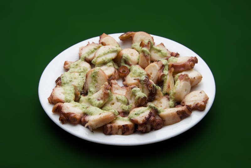 Octopus for dinner stock image. Image of seafood, dish - 18813631