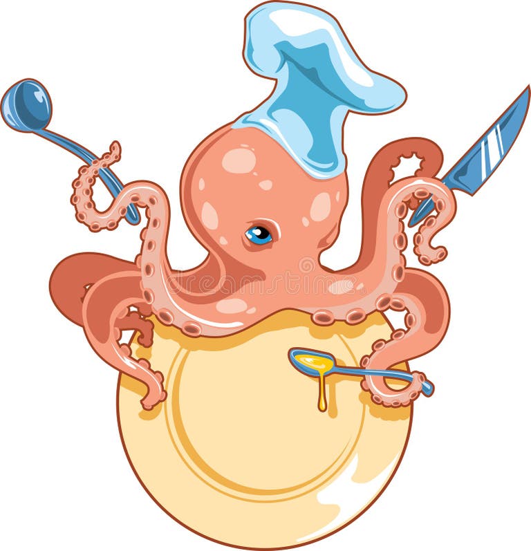 Octopus Dish Stock Illustrations – 5,060 Octopus Dish Stock ...