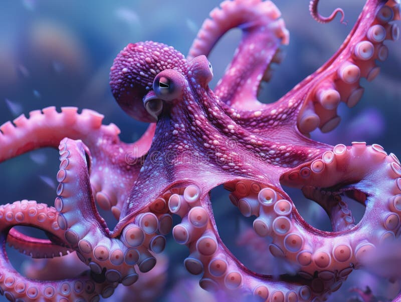Octopus in Aquarium Close Up Stock Image - Image of generated, life ...