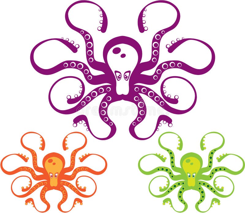 Octopus Art stock vector. Illustration of clip, aquarium - 49274441