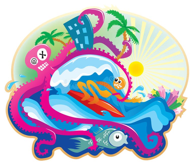Beach Octopus Stock Illustrations – 7,197 Beach Octopus Stock ...