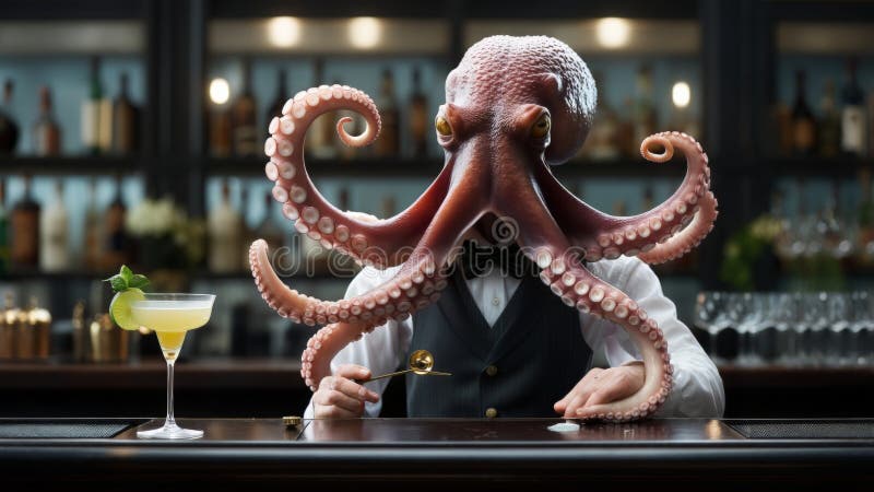 Octopus Bartender Stock Photos - Free & Royalty-Free Stock Photos from ...