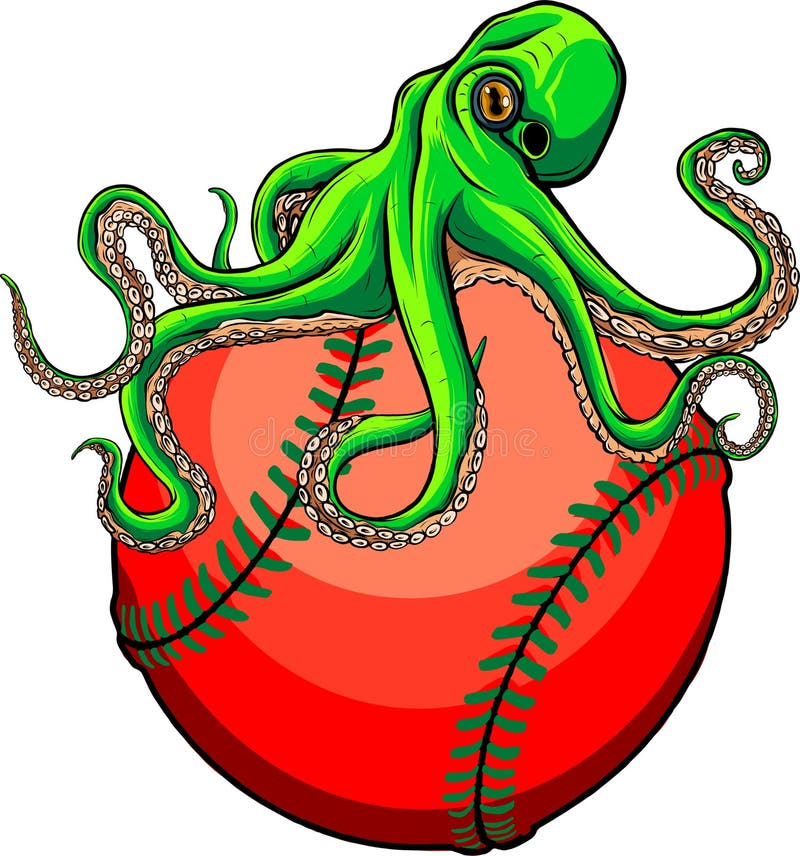 No Octopus Symbol Isolated on Black Background. Underwater Animal ...