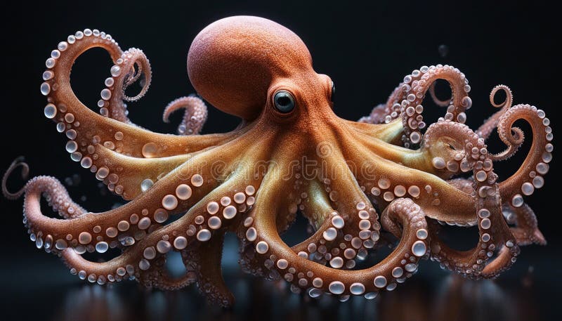 Octopus. a Big Octopus with Tentacles. Selective Focus. AI Generated ...