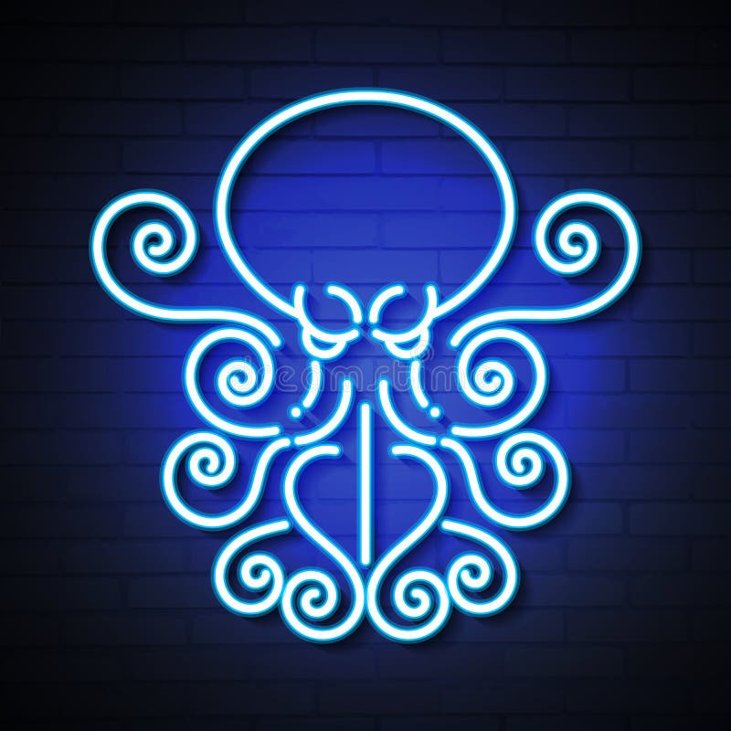 Octopus Blue Glowing Neon Ui Ux Icon. Luminous Sign Logo Stock Vector ... Octopus Blue Glowing Neon Ui Ux Icon. Luminous Sign Logo Stock Vector ...