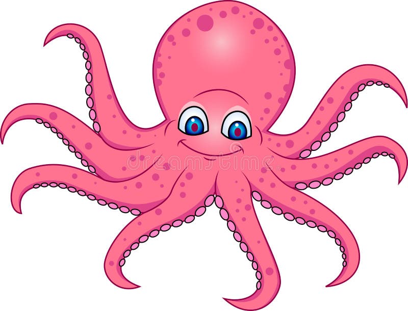 Octopus cartoon stock illustration. Illustration of illustration - 24127936