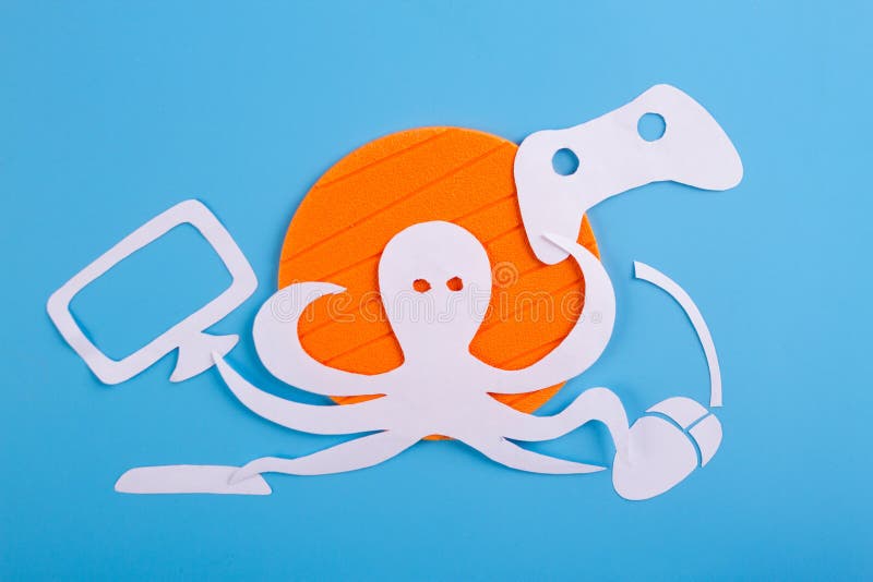 Octopus Character is Playing Video Games Stock Photo - Image of gamer ...