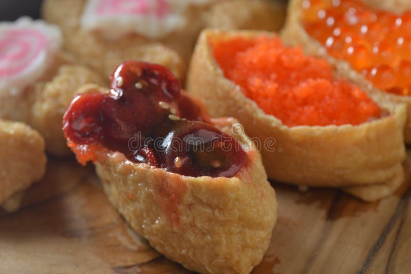 Octopus Crab Roe sushi stock image. Image of sashimi - 94164641