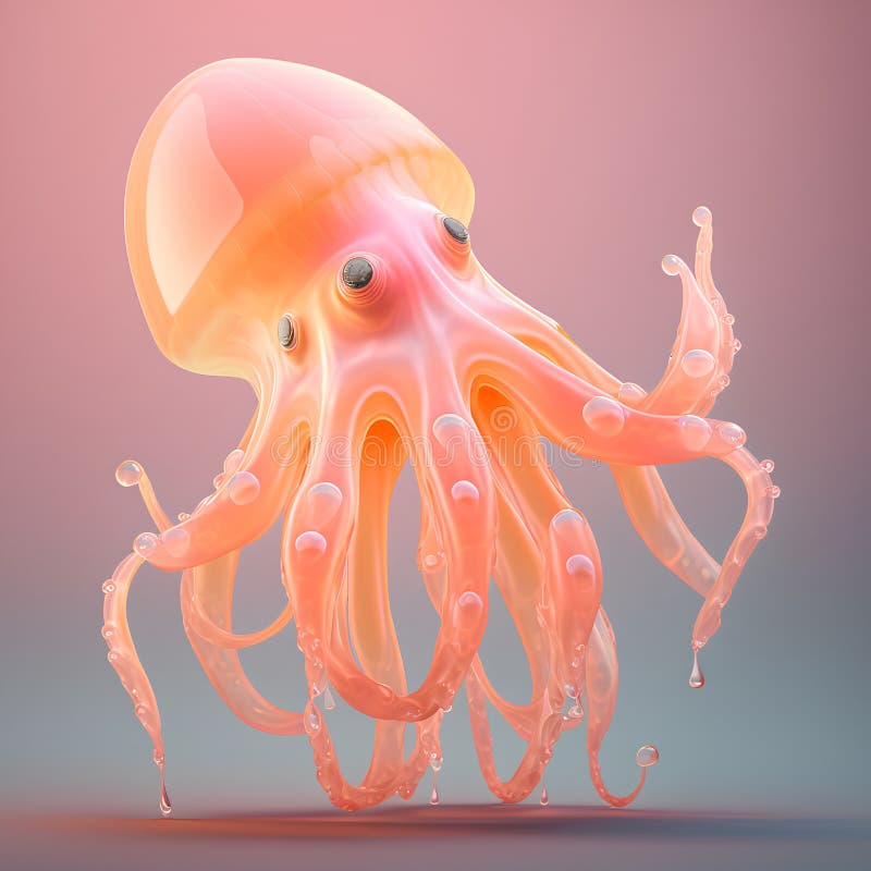 Octopus. 3D Illustration. 3D CG. High Resolution Stock Illustration ...