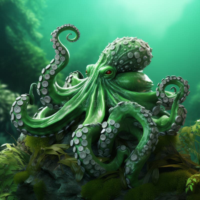 Hyperrealistic Octopus 3d Render with Stunning Details Stock ...