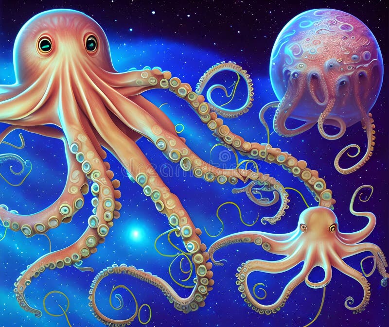 Kraken Octopus, Generative AI Illustration Stock Image - Image of ...