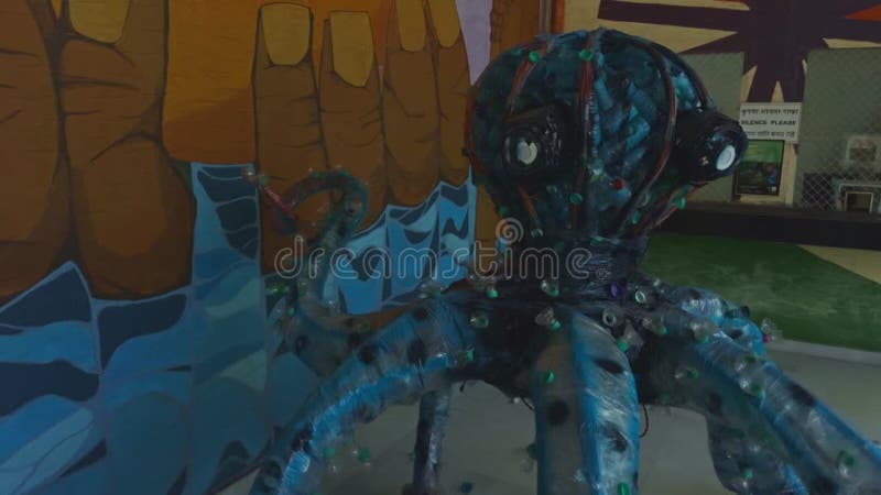Octopus in Display Making with Plastic Bottles Concept of Save Earth ...