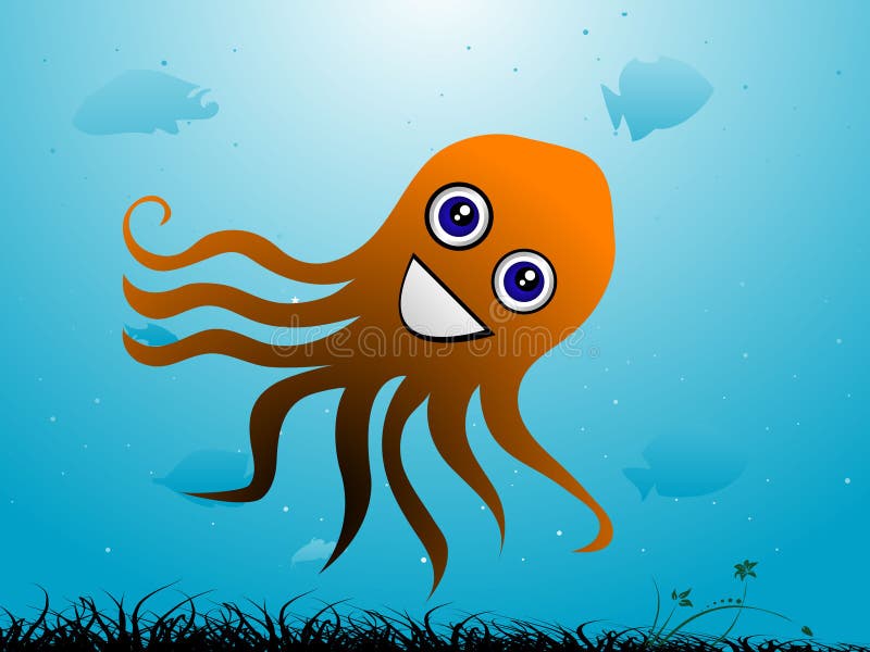 Octopus And Fish Picture. Image: 5450958