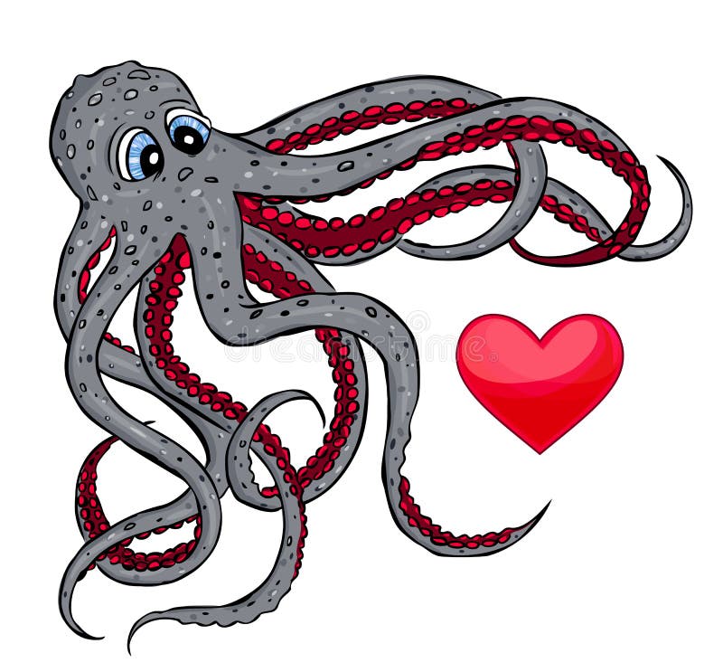 Octopus Heart Octopus Heart Stock Illustrations – 900 Octopus Heart