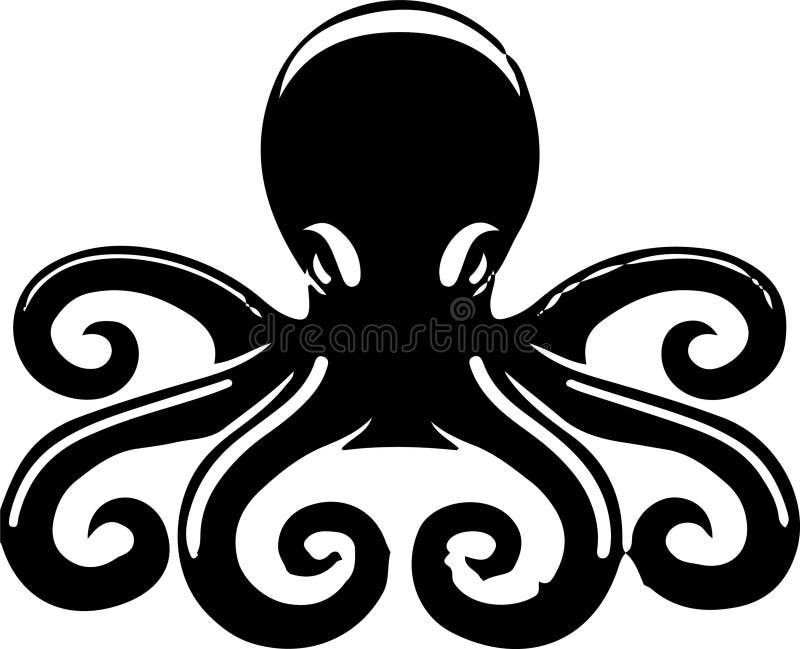 Octopus Icon Isolated on White Background Stock Illustration ... Octopus Icon Isolated on White Background Stock Illustration ...