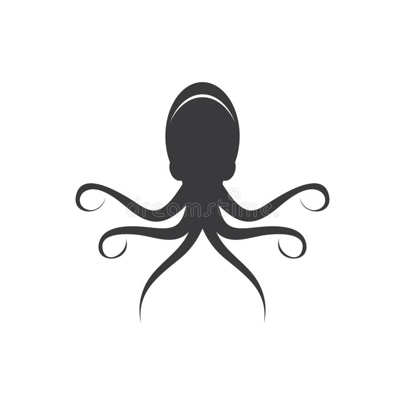 Octopus Icon and Symbol Vector Template Illustration Stock Illustration ...