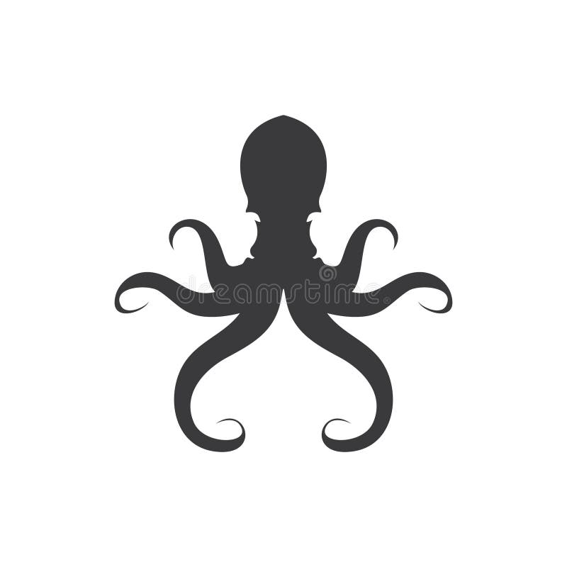 Octopus Icon and Symbol Vector Template Illustration Stock Illustration ...