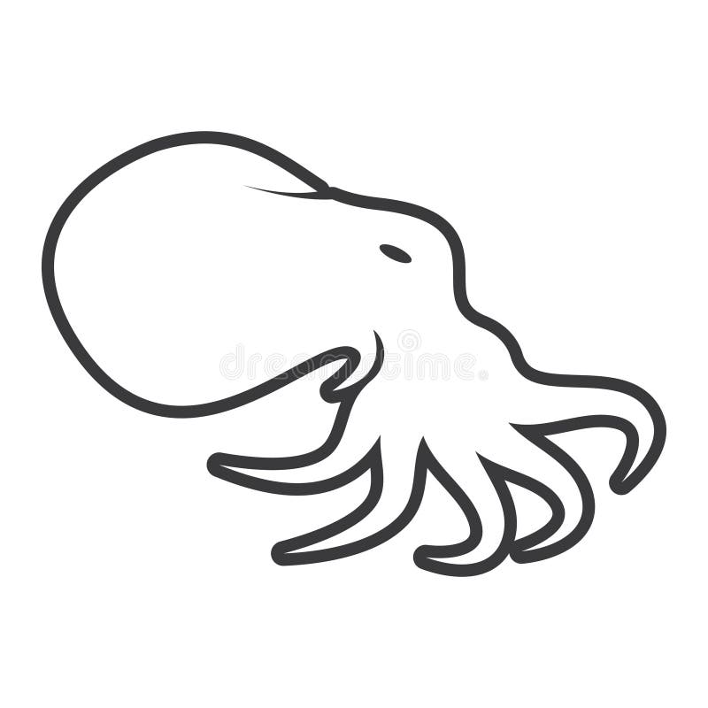 Octopus Icon and Symbol Vector Template Illustration Stock Illustration ...