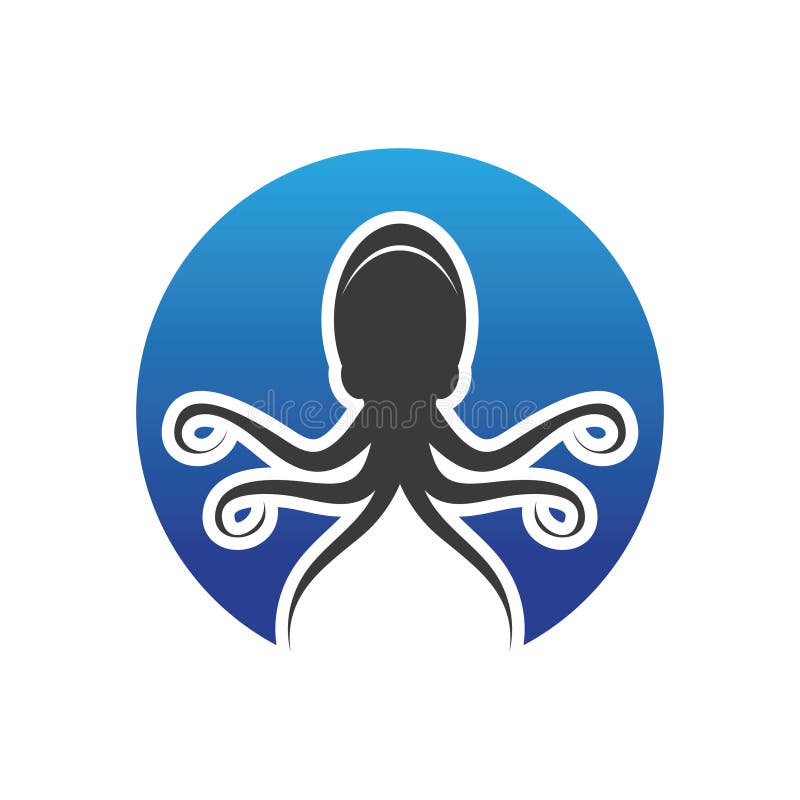Octopus Icon and Symbol Vector Template Illustration Stock Illustration ...