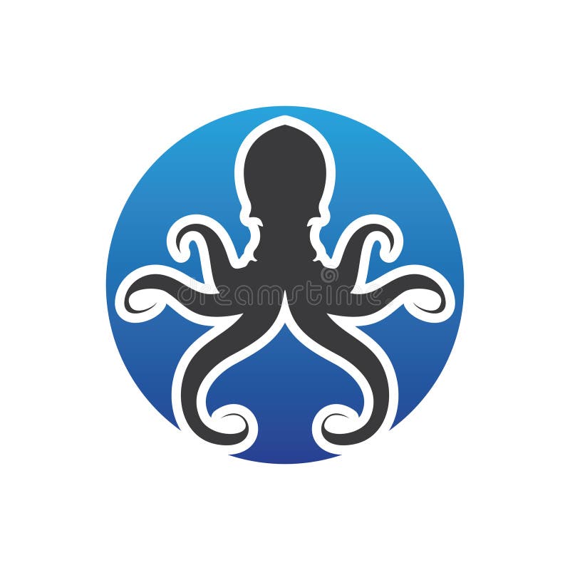 Octopus Icon and Symbol Vector Template Illustration Stock Illustration ...