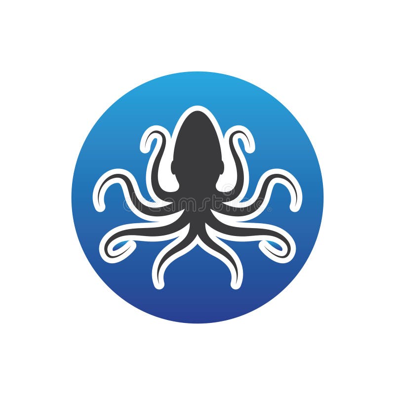 Octopus Icon and Symbol Vector Template Illustration Stock Illustration ...