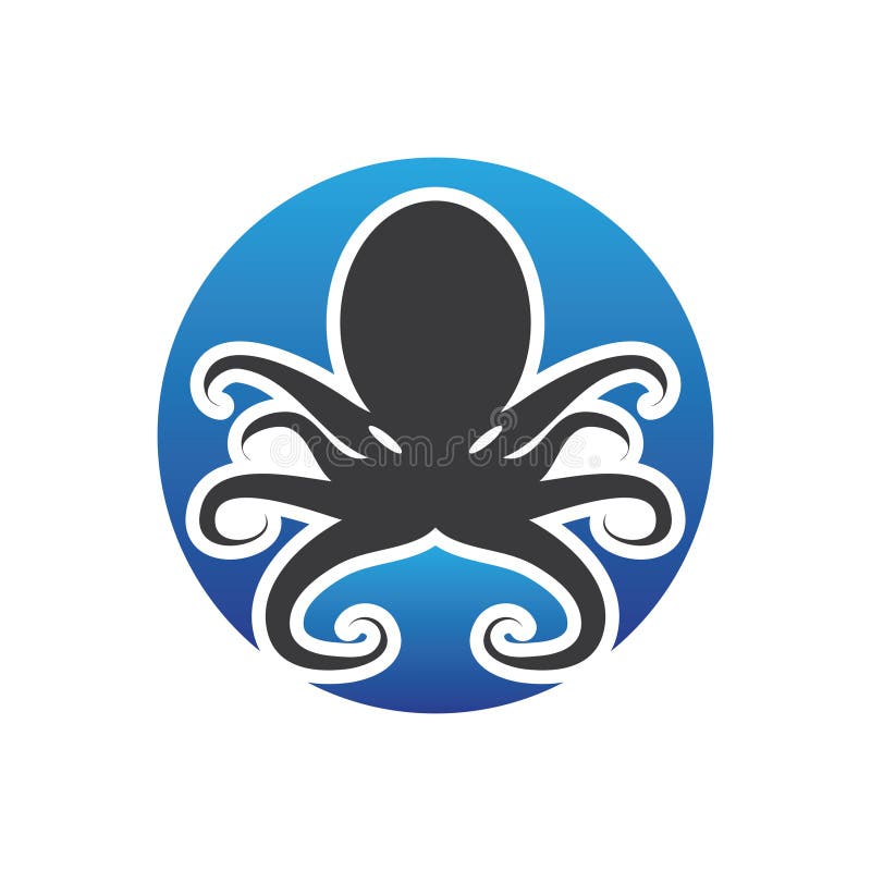 Octopus Icon and Symbol Vector Template Illustration Stock Illustration ...