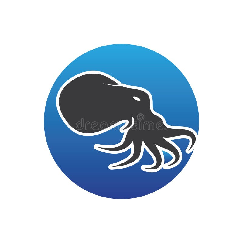 Octopus Icon and Symbol Vector Template Illustration Stock Illustration ...