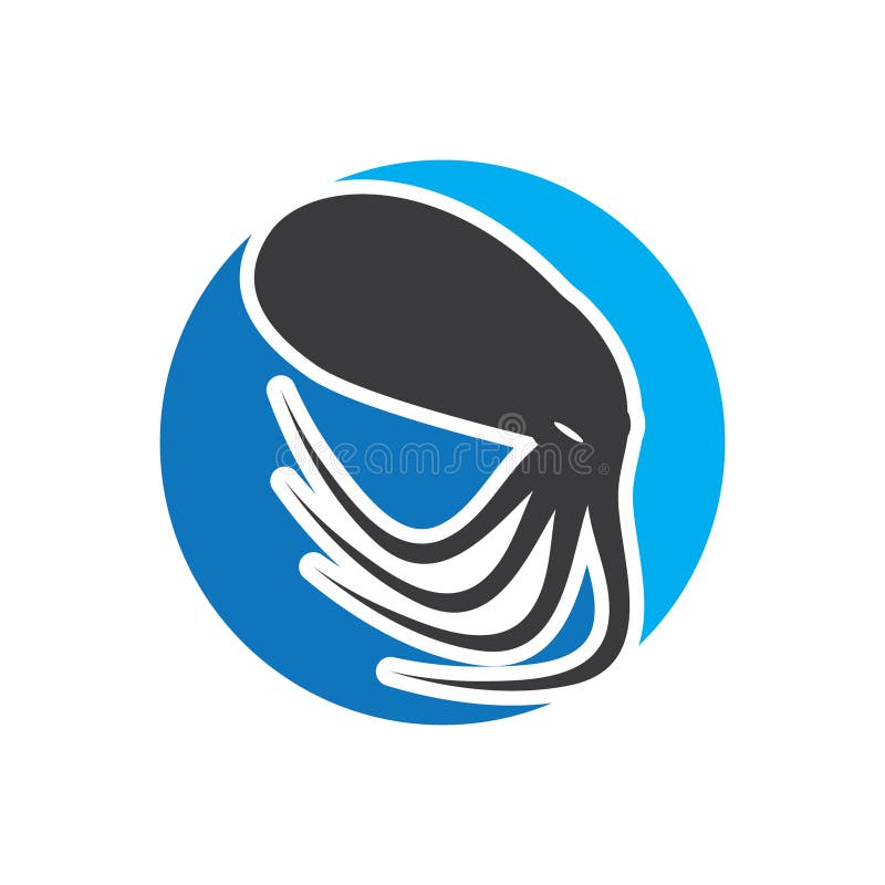 Octopus Icon and Symbol Vector Template Illustration Stock Illustration ...