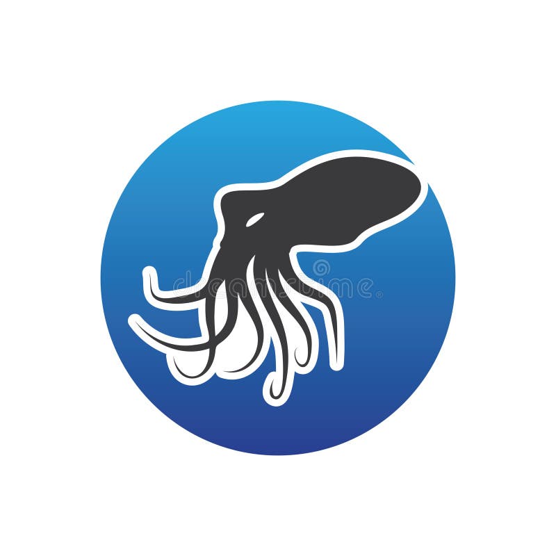 Octopus Icon and Symbol Vector Template Illustration Stock Illustration ...