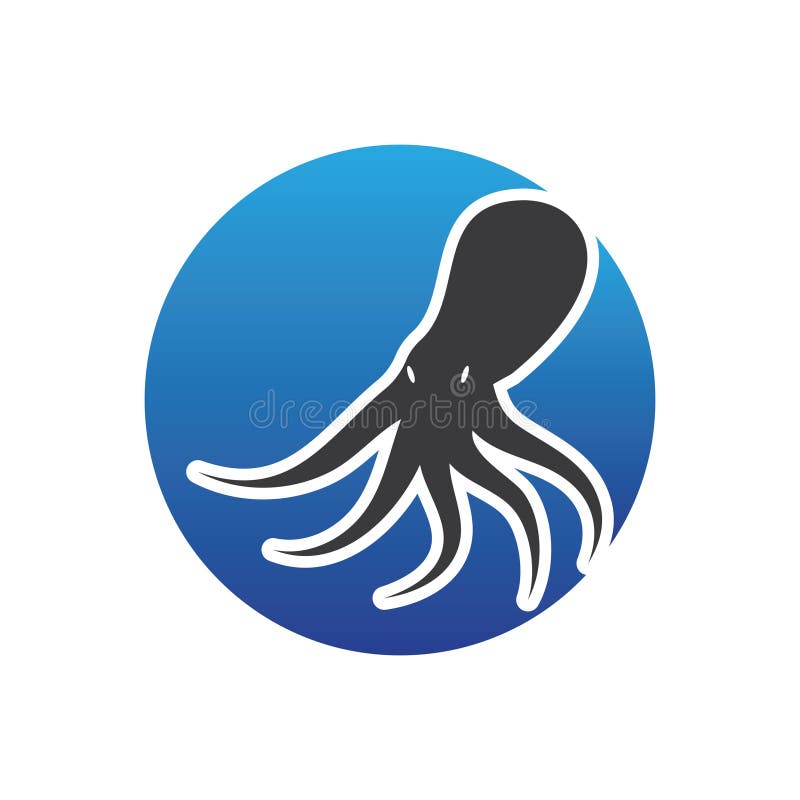 Octopus Icon and Symbol Vector Template Illustration Stock Illustration ...