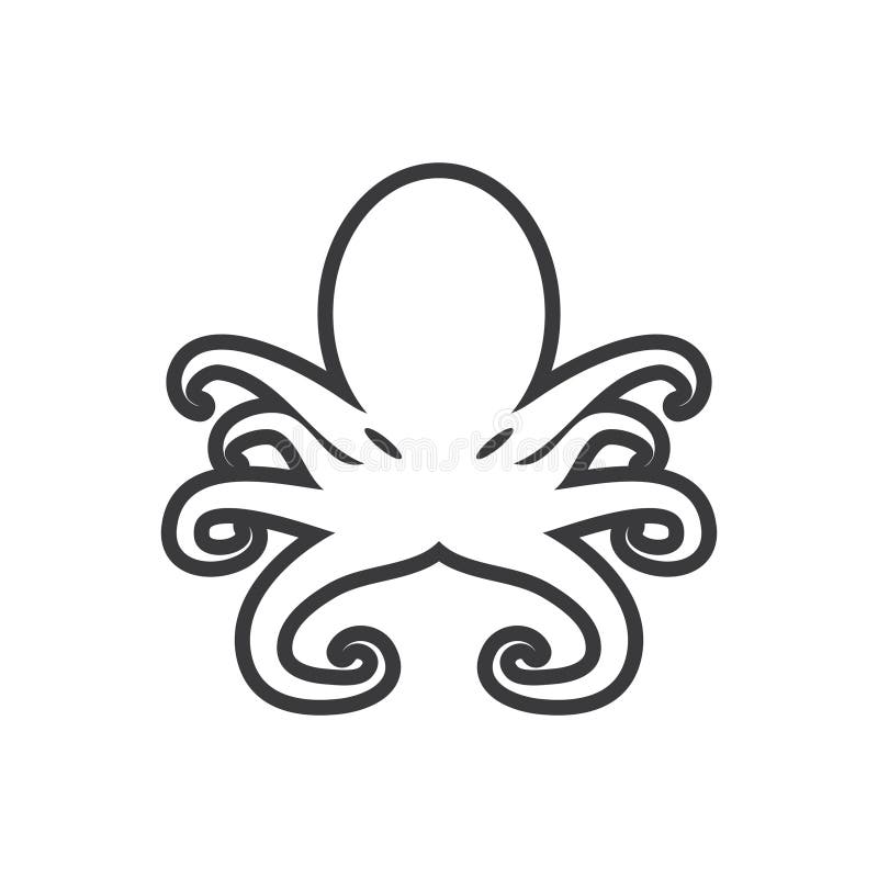Octopus Icon and Symbol Vector Template Illustration Stock Illustration ...