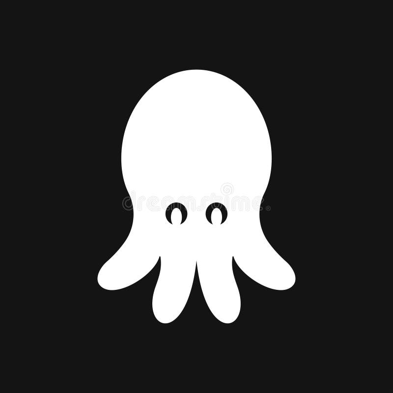 Octopus Icon. Vector of an Octopus Design on White Background. Aquatic ...
