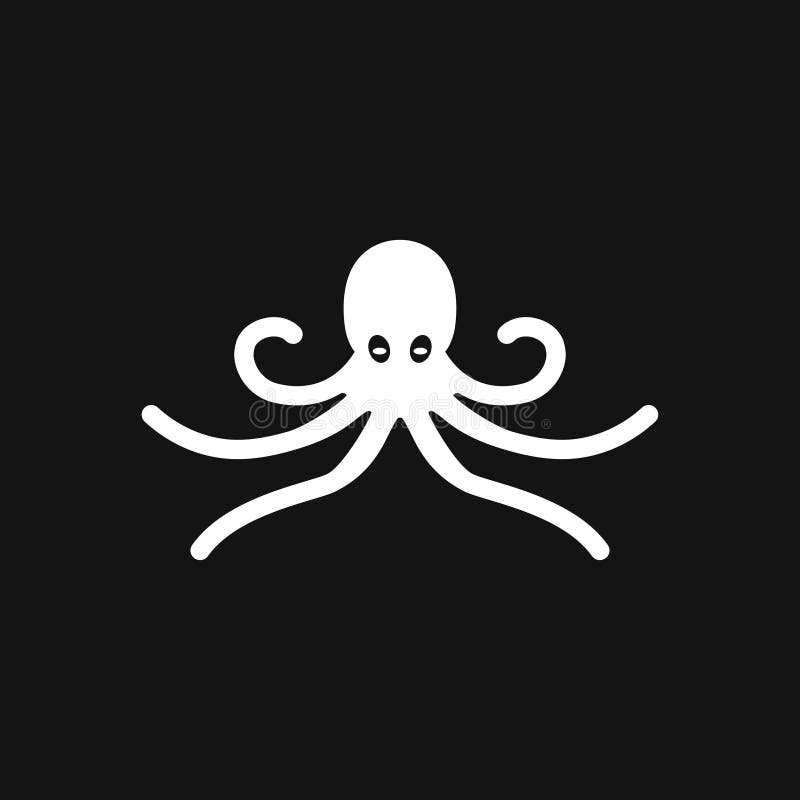 Octopus Icon. Vector of an Octopus Design on White Background. Aquatic ...