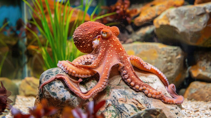 Octopus in Its Natural Habitat on the Seabed Stock Photo - Image of ...