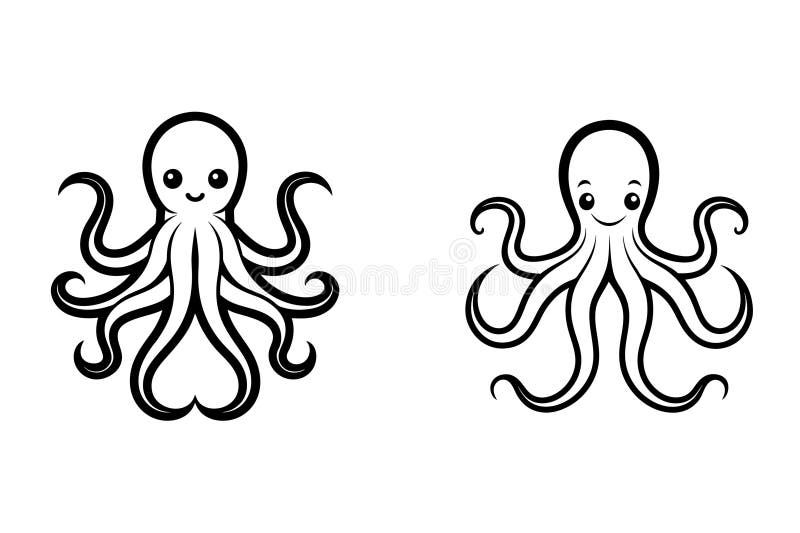 Octopus Line Art Stock Illustrations – 7,038 Octopus Line Art Stock ...