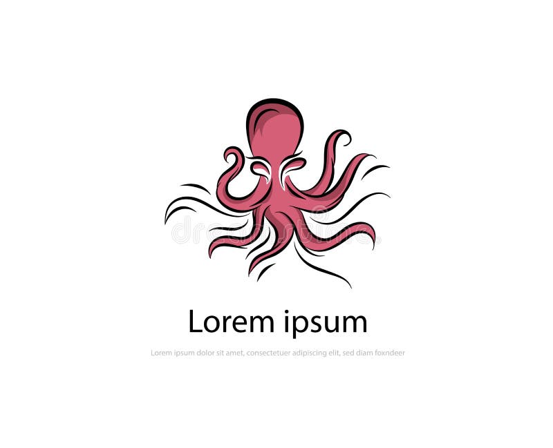Octopus Logo Brand Design for Seafood Logo Brand Vector Stock Image ...