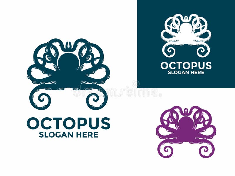 Octopus Logo Design Vector Icon, Octopus Squid Logo Design Template ...