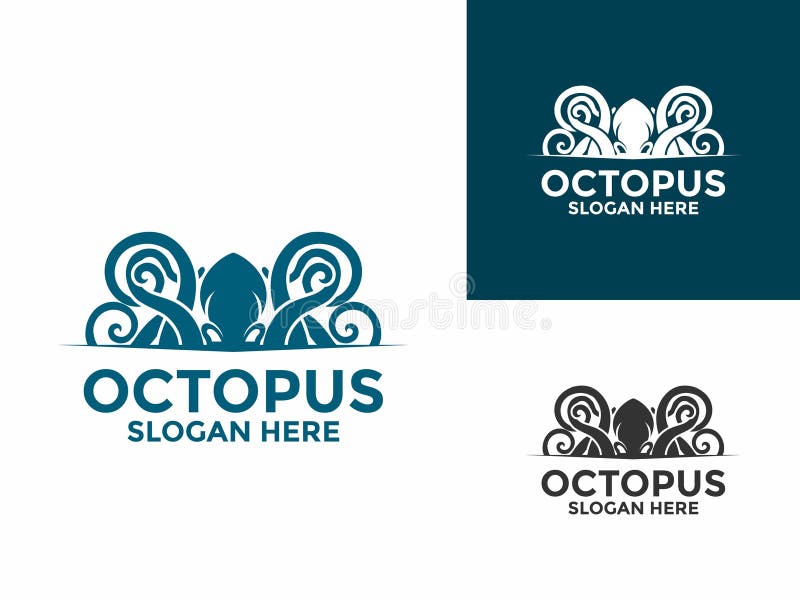 Octopus Logo Design Vector Icon, Octopus Squid Logo Design Template ...
