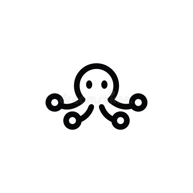 Octopus Logo Design Vector Illustration Stock Vector - Illustration of ...
