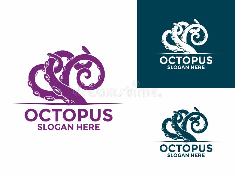 Octopus Logo Design Vector Icon, Octopus Squid Logo Design Template ...