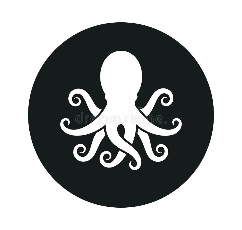 Octopus Logo. Isolated Octopus on White Background Stock Vector ...